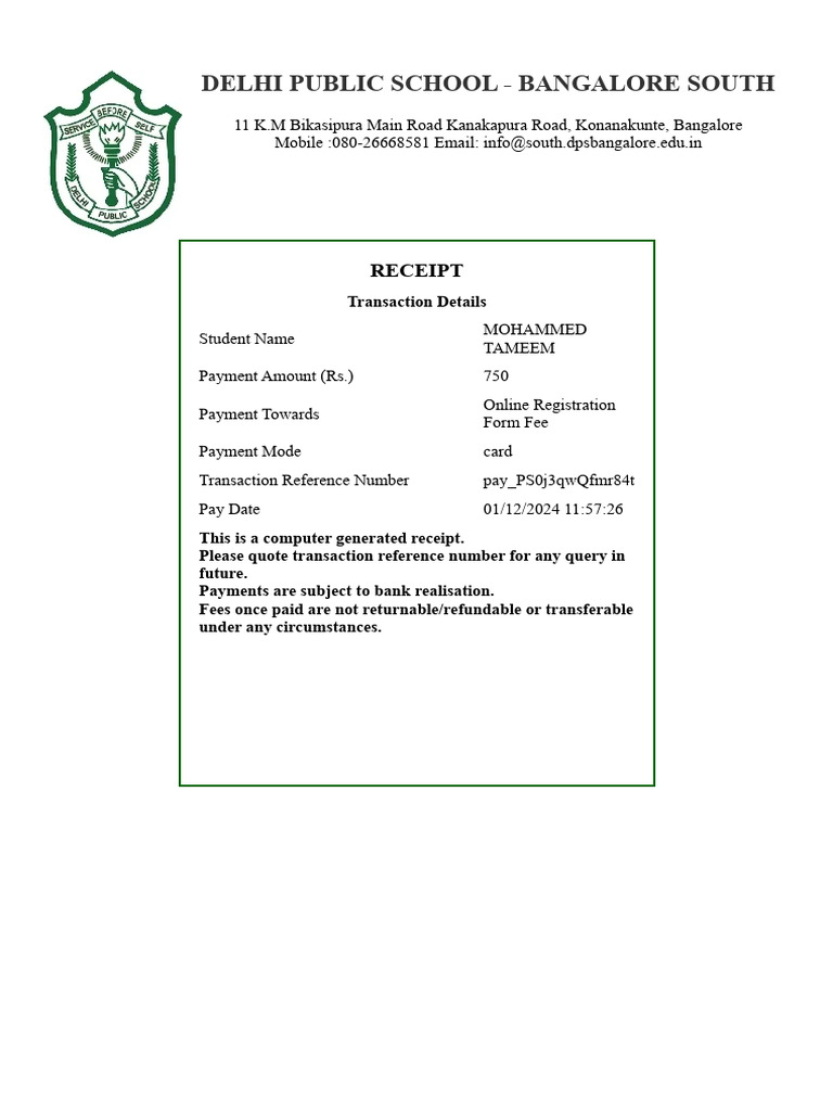 Sugar DPS Payment | PDF