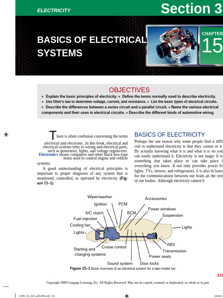Chapter 15 Basics of Electrical Systems | PDF | Electric Power | Electrical Resistance And ...