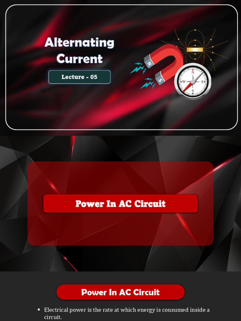 (L-5) Alternating Current-Power Factor | PDF