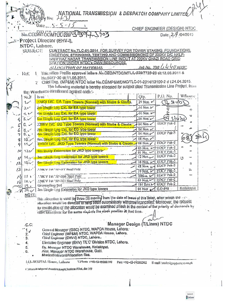 Allocation Letter | PDF
