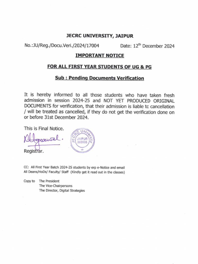Important Notice | PDF