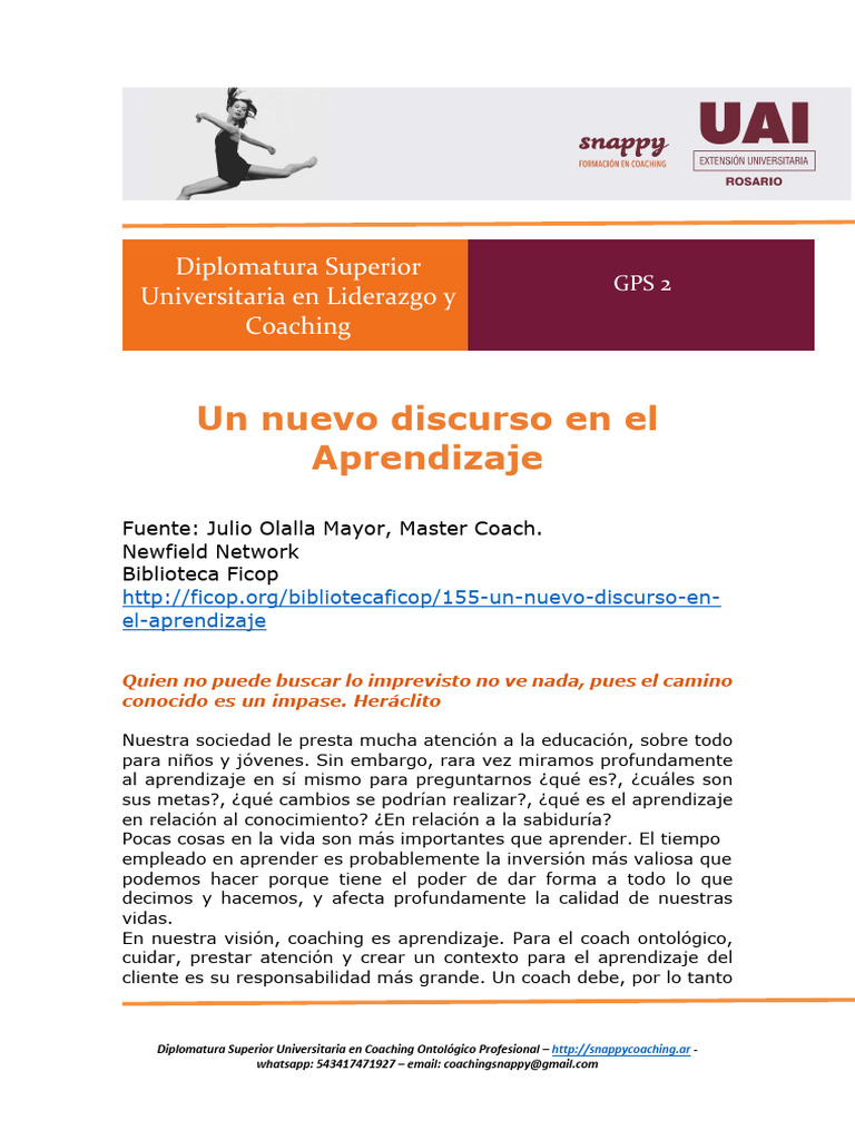 Un Nuevo Discurso Del Aprendizaje | PDF | Aprendizaje | Conocimiento