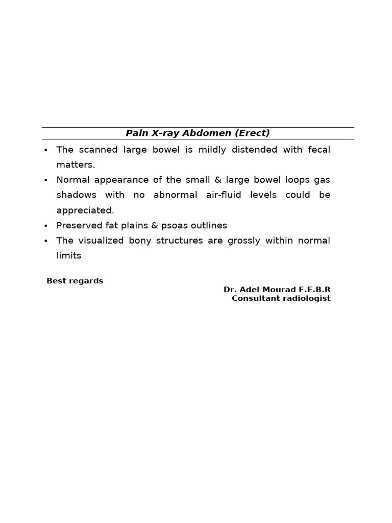 Abdomin (Erect ) Fecal Impaction New(1) | PDF