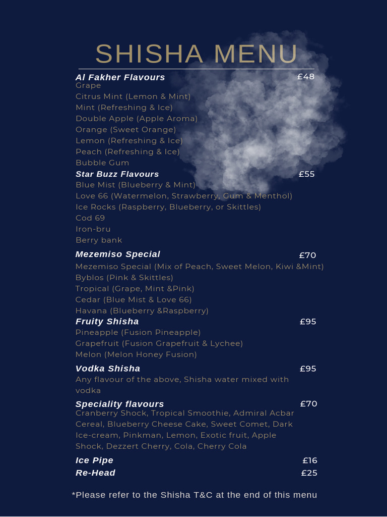 Shisha-Menu-23 | PDF | Edible Fruits | Fruit