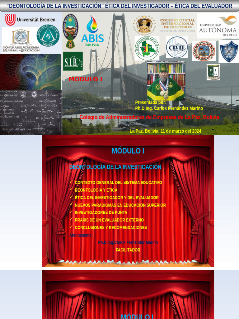 Adm Presentación Modulo Deontologia Etica 11 Marzo 2024 | PDF | Enseñando | Maestros