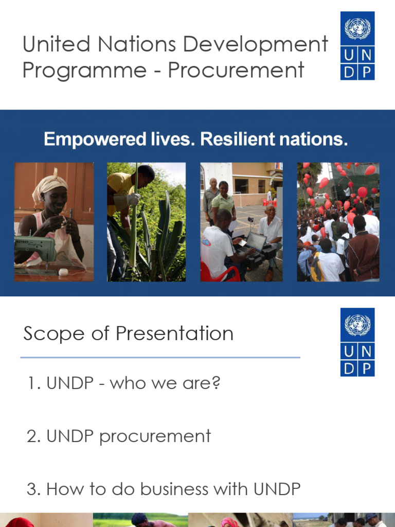 Presentation UNDP | PDF | United Nations Development Programme | Economies