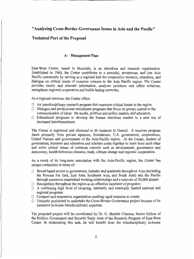 Analyzing Cross-Border Governance Issues in The Asia and The Pacific ...