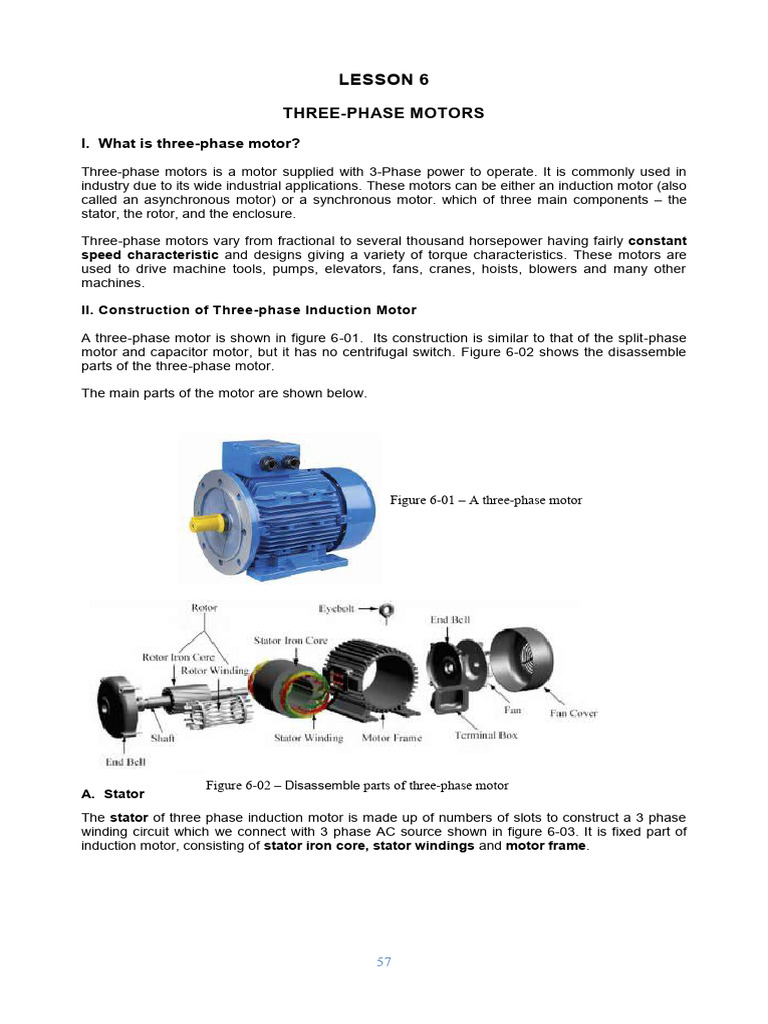 Overview of Three-Phase Motors | PDF | Electric Motor | Electromagnetic ...
