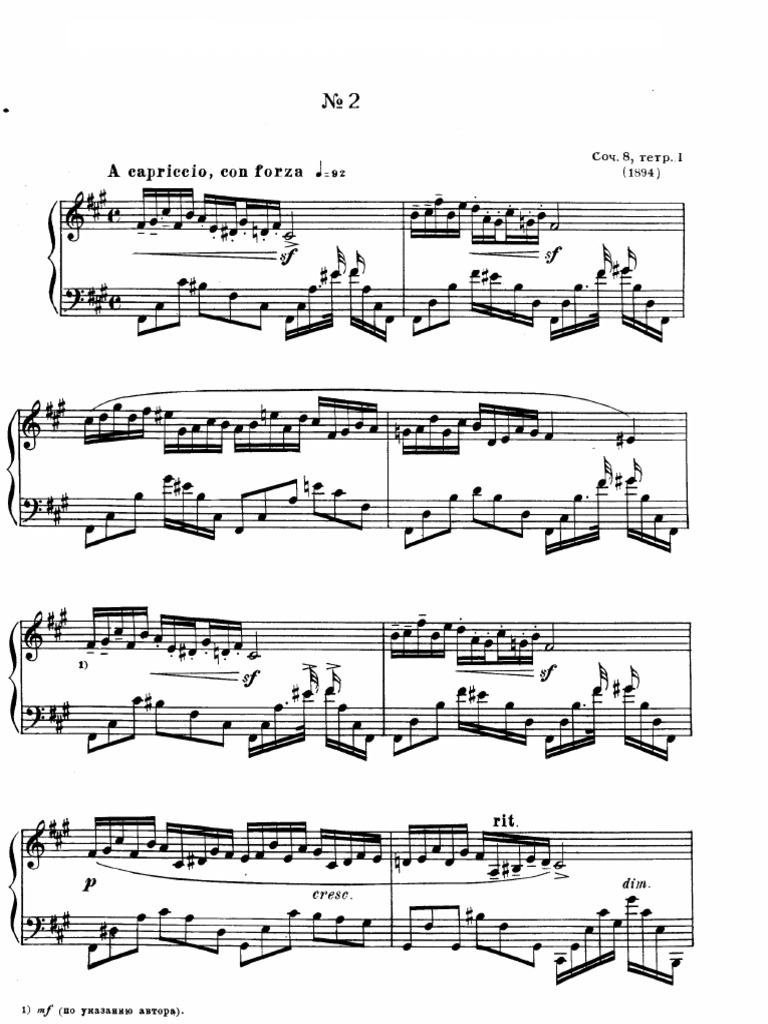 Scriabin - Op.8 No.2 | PDF