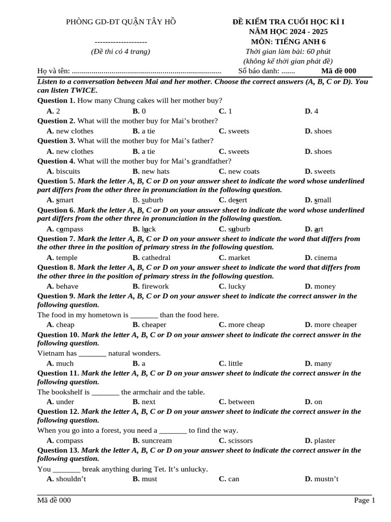 CK1 Dethi Anh6 | PDF