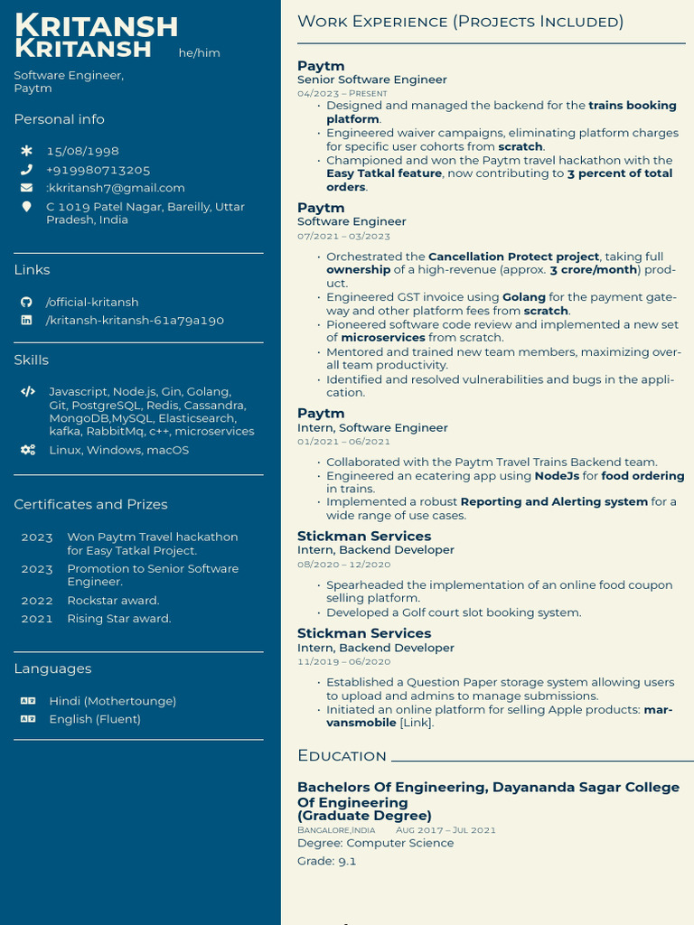 Kritansh Software Engineer | PDF | Software Engineering | Software