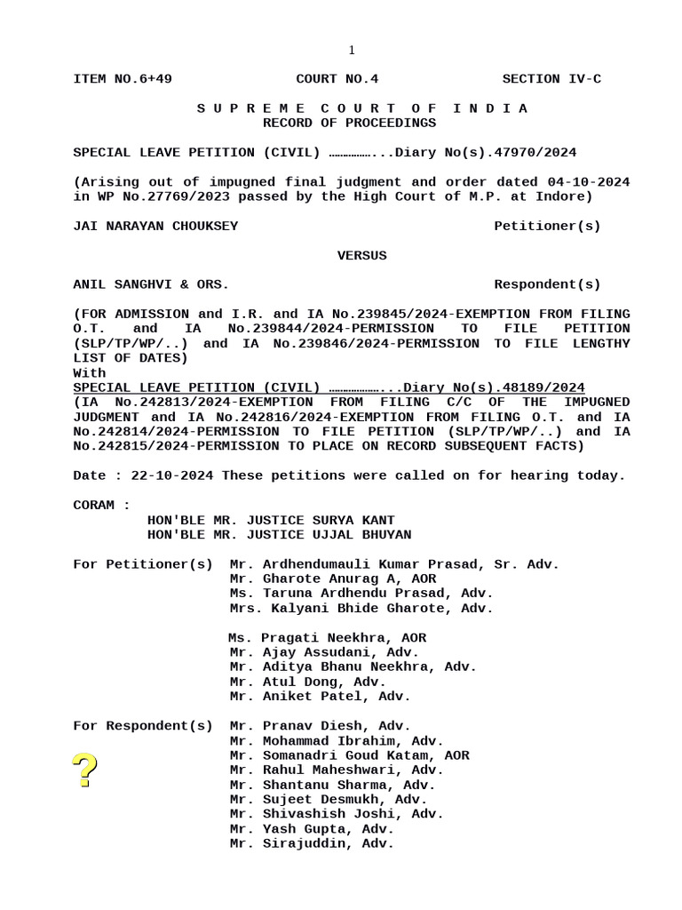 47970_2024_4_6_56650_Order_22-Oct-2024 (1) | PDF | Common Law | Judiciaries