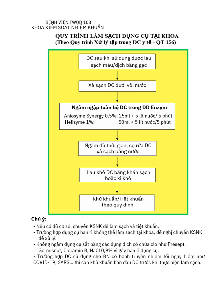 Quy Trình X Lý D NG C Tai Khoa - G I Các Khoa PDF | PDF