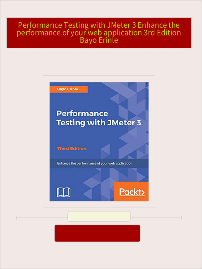 Performance Testing with JMeter 3 Enhance the performance of your web ... Performance Testing with JMeter 3 Enhance the performance of your web ...