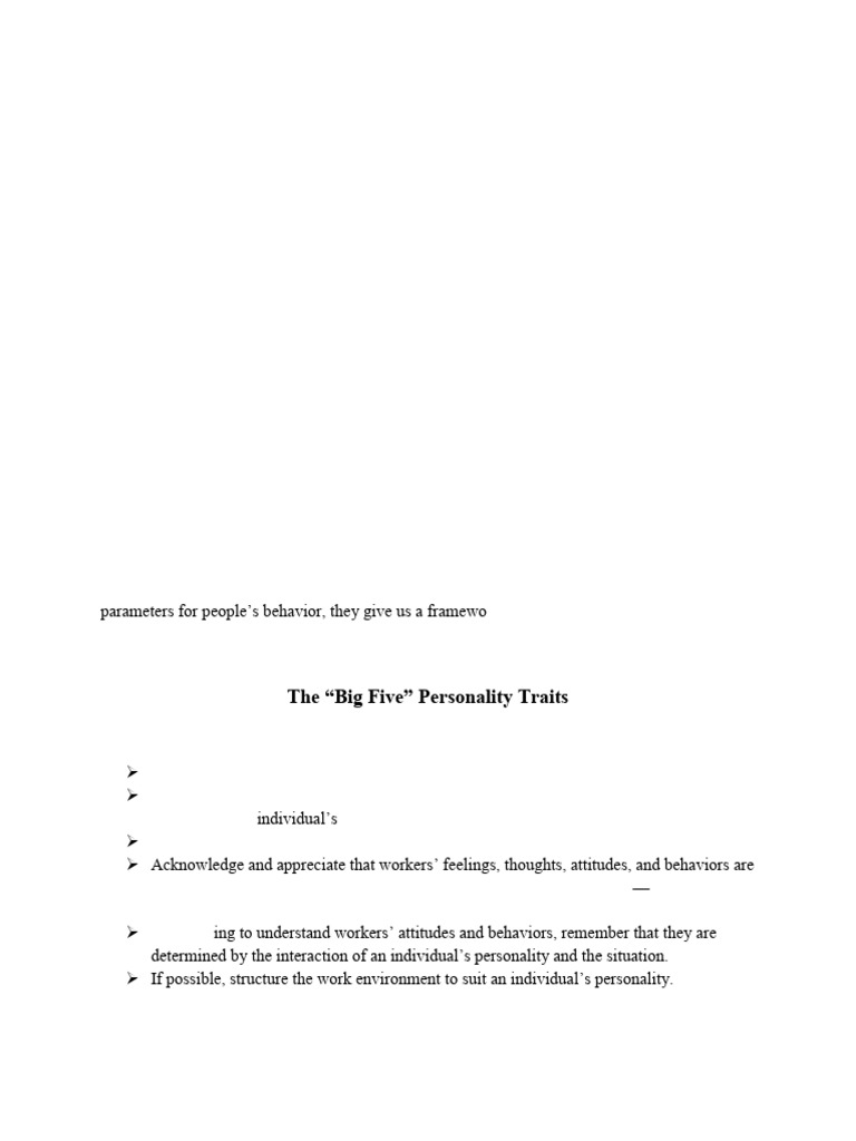 Understanding the Big Five Personality Traits | PDF | Psychology ...
