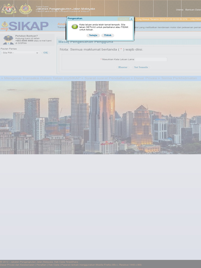 Portal MySIKAP, Jabatan Pengangkutan Jalan Malaysia | PDF
