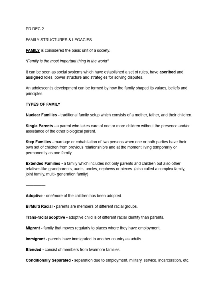 Pd Notes Dec 2 Pdf Family Parent