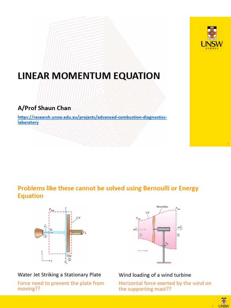 Linear Momentum in Fluid Mechanics | PDF | Force | Momentum