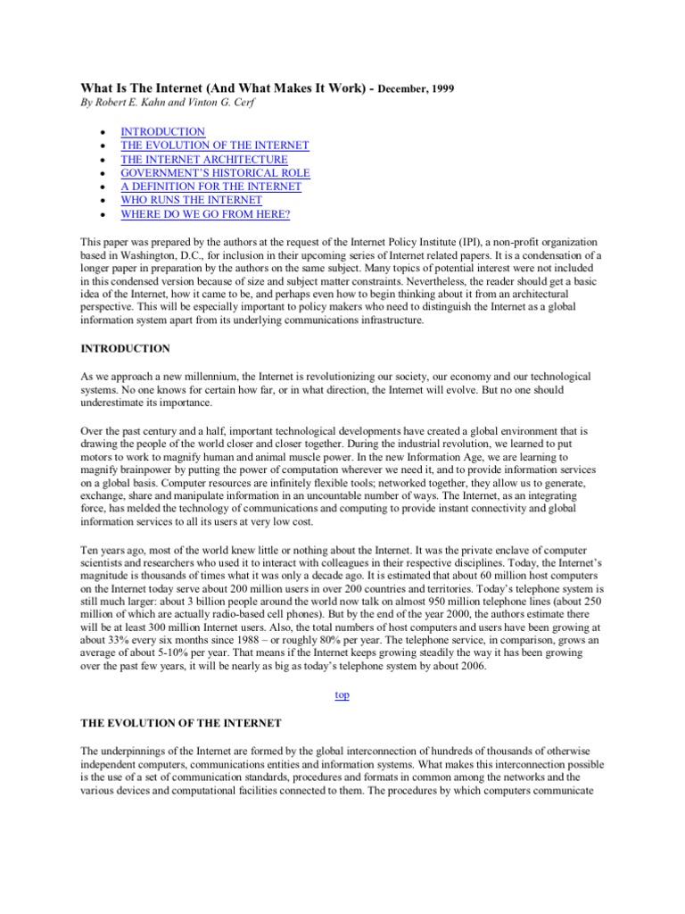 What Is The Internet | Download Free PDF | Internet | Internet Protocol ...