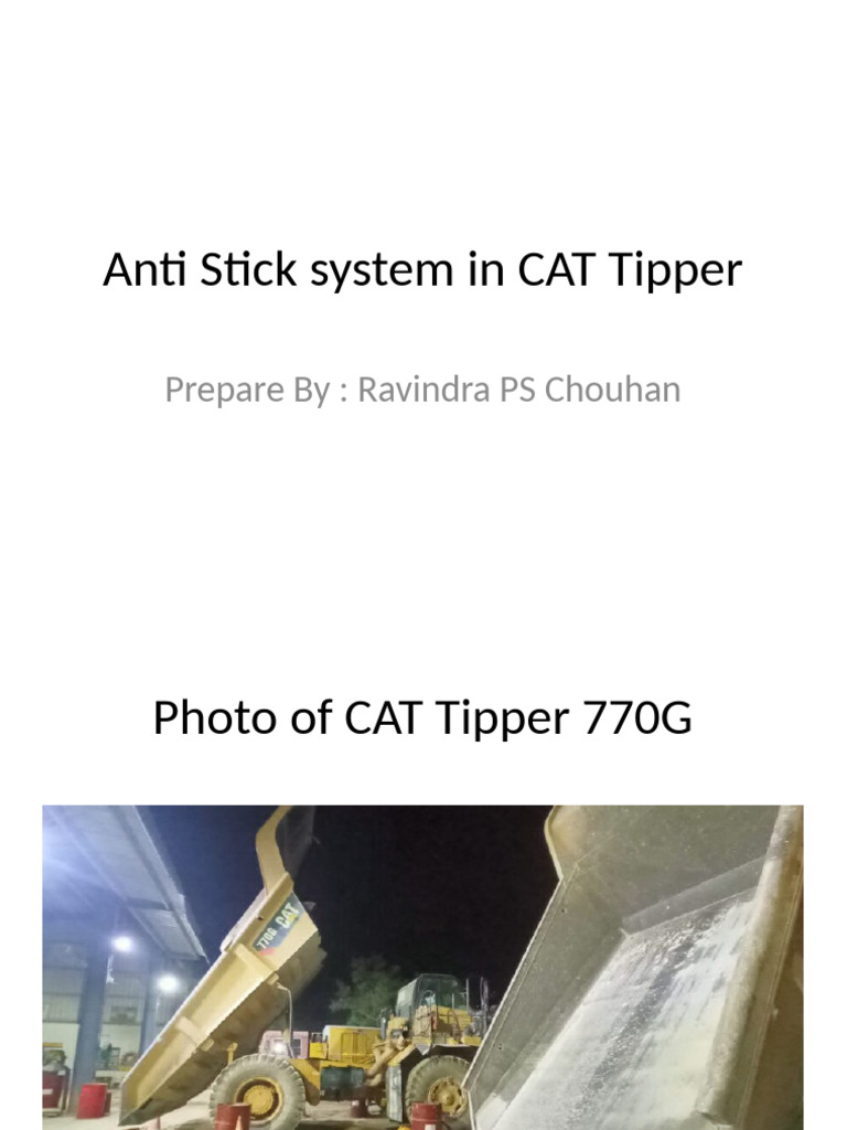 Anti Stick System in CAT Tipper | PDF