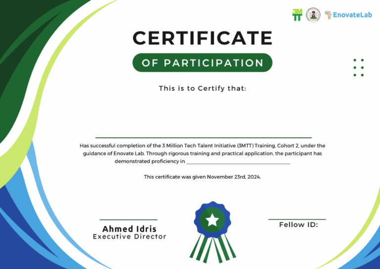 3MTT Certificate | PDF