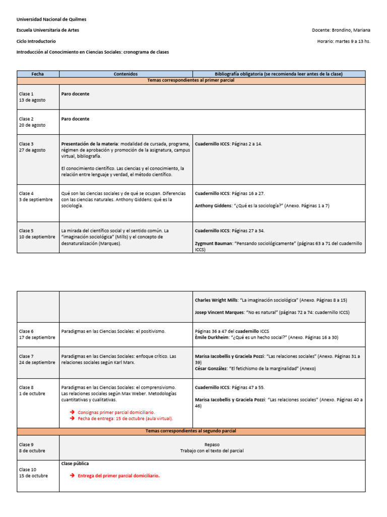 Cronograma ICCS - Comisión 1 - Actualizado | PDF | Sociología | Science