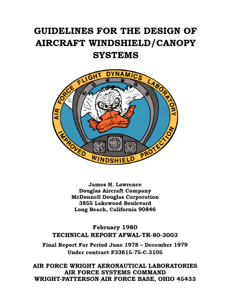 3 Guidelines For The Design of Aircraft Windshield Chapter One | PDF ...