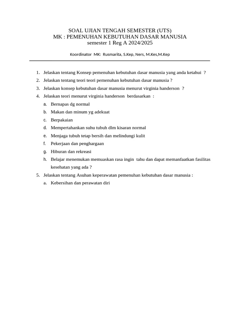 Soal Uts Pkdm 24 | PDF