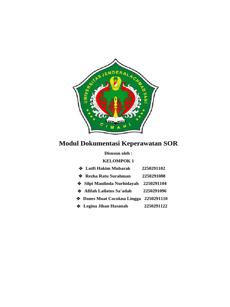 Dokumentasi Keperawatan SOR | PDF