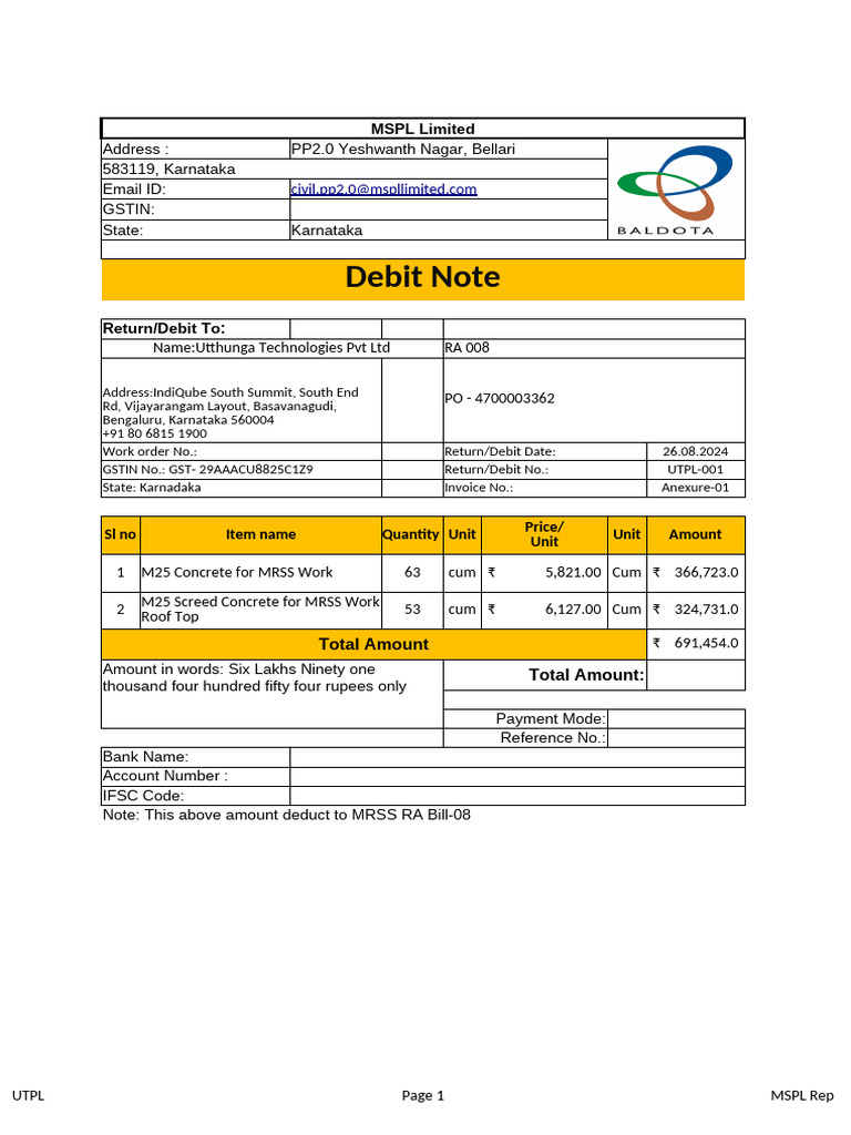 Debit note | PDF