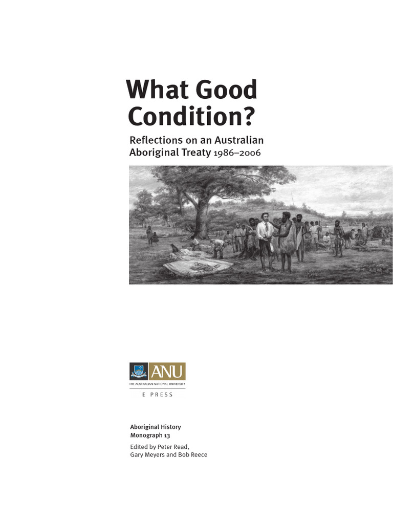 2006 - Gary Meyers, Et Al - What Good Condition Reflections On An Australian Aboriginal Treaty ...