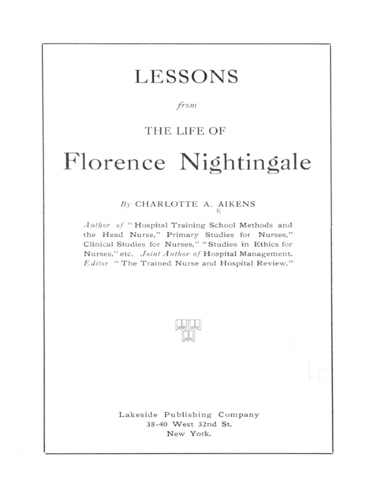 Lessons From the Life of Florence Nightingale - Charlotte Albina Aikens ...