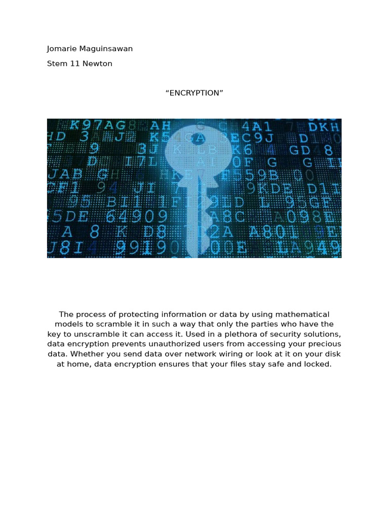 Understanding Data Encryption Basics | PDF