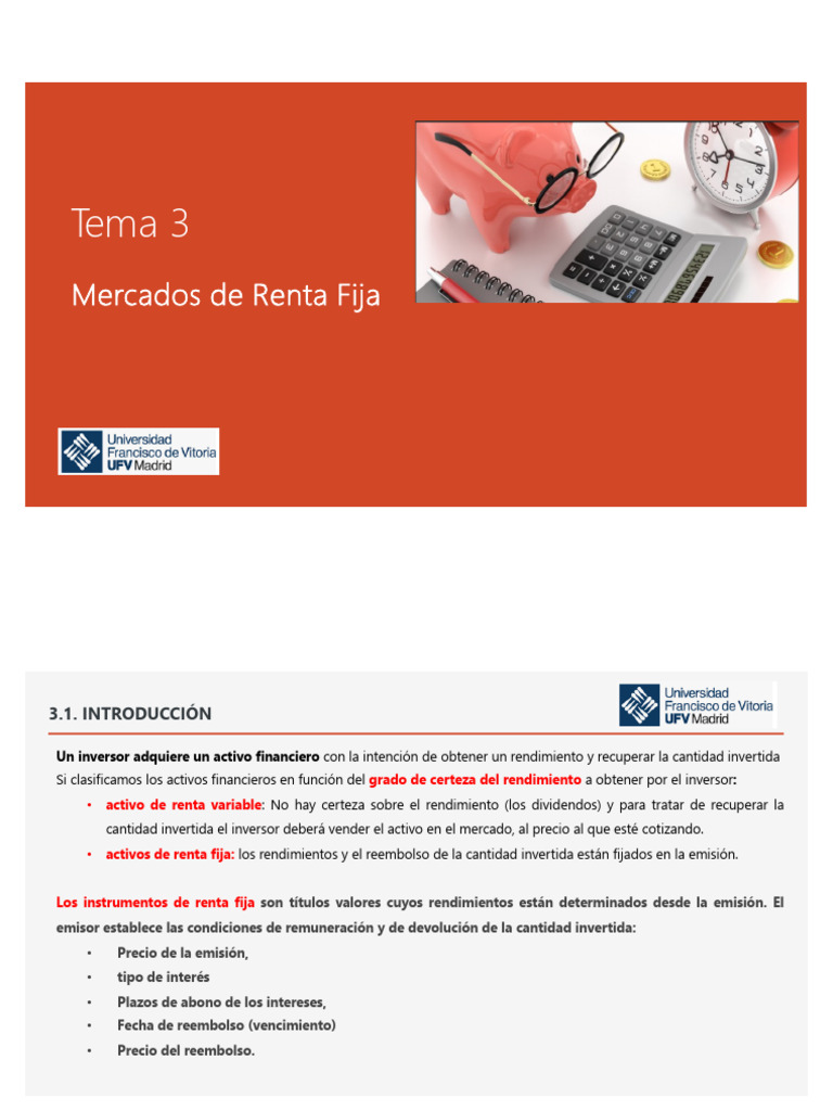 Tema 3 Renta Fija | PDF | Renta Fija | Deuda gubernamental