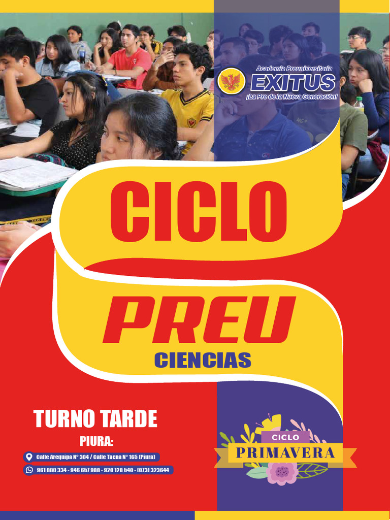 CICLO_PREU_CIENCIAS_TARDE_2024[1] | PDF | Science