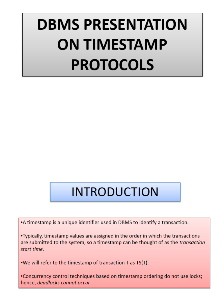 Unit 4_Timestamp Based Protocols-concepts | PDF | Concurrency (Computer ... Unit 4_Timestamp Based Protocols-concepts | PDF | Concurrency (Computer ...