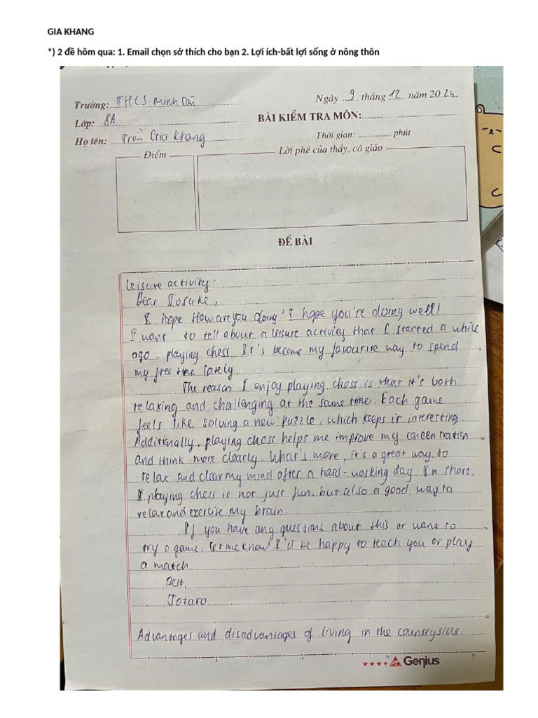 BT WRITING ENGLISH | PDF