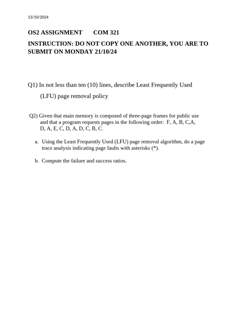 Os2 Final Assignment_065727 | PDF