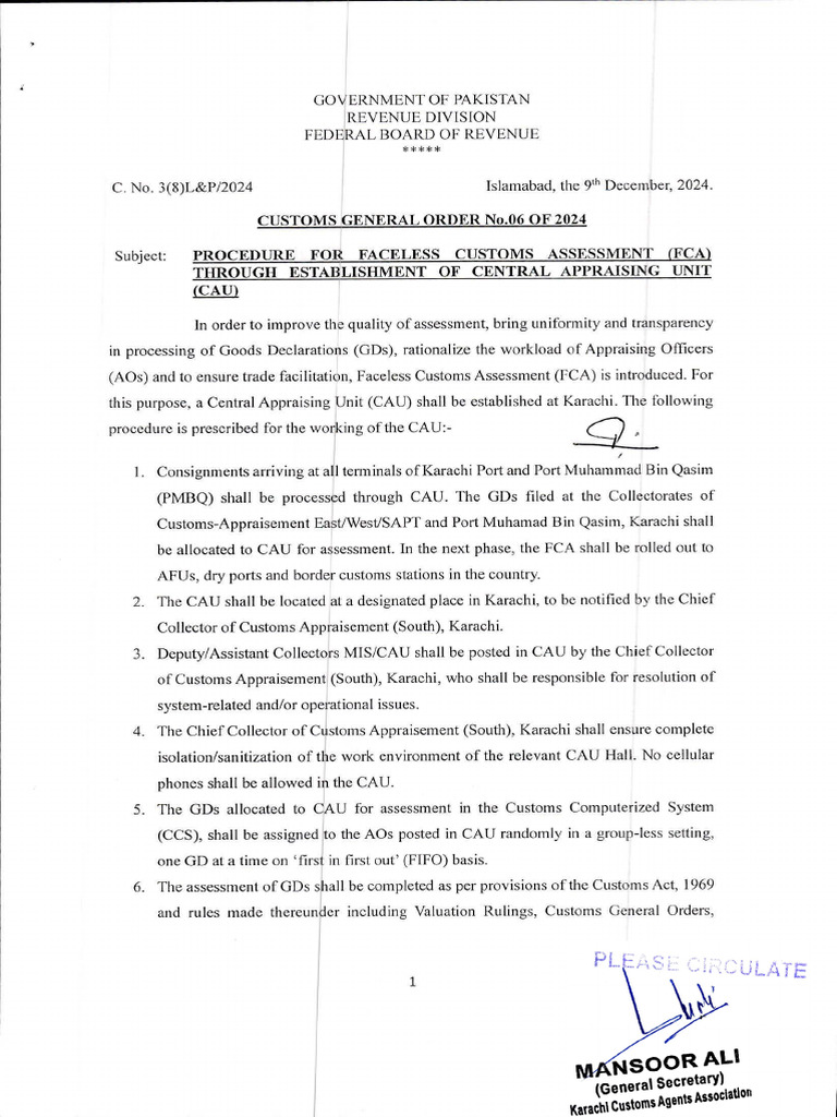 Faceless Customs Assessment Guide | PDF | Government | Justice