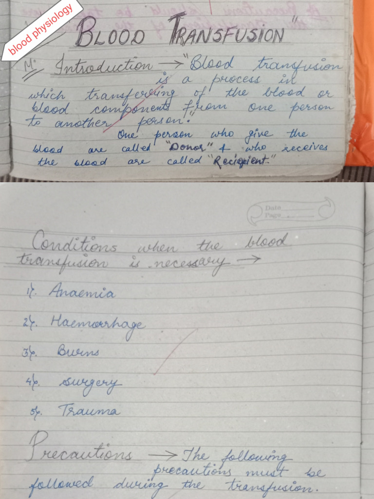 Blood Transfusion | PDF