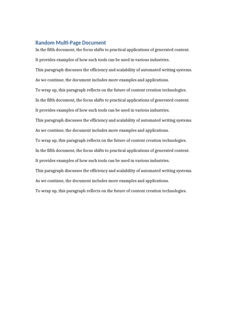 Long Random Document 5 | PDF