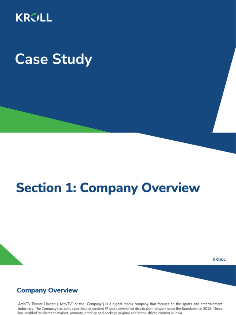 Final_Kroll_DCF Case Study | PDF | Discounted Cash Flow | Expense