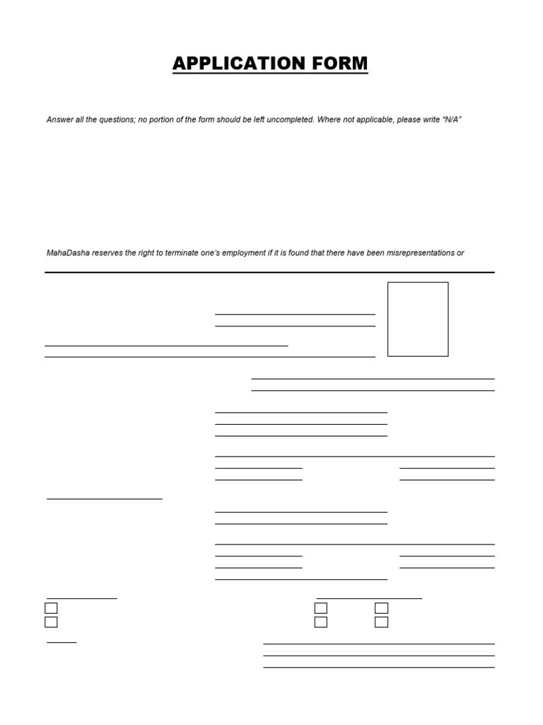 Form-HR-05 Application Form Interview | PDF