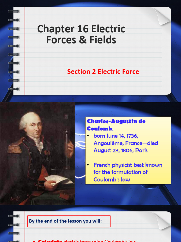 Chapter 16 Electric Forces & Fields Section 2 | PDF | Force | Physical Sciences