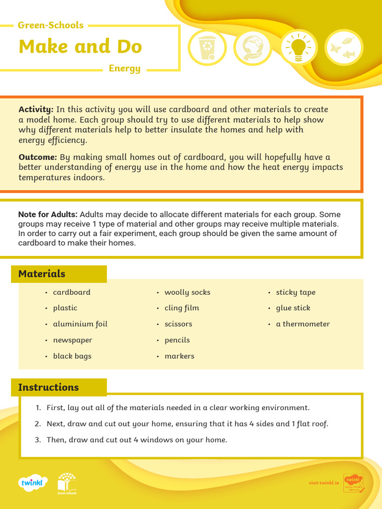 Energy Efficiency Model Home Activity | PDF | Building | Building ...