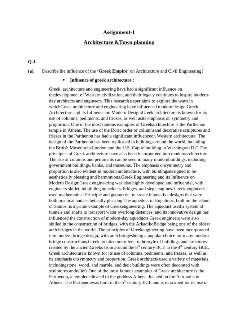 Greek Architecture's Impact on Modern Design | PDF | Green Building ...