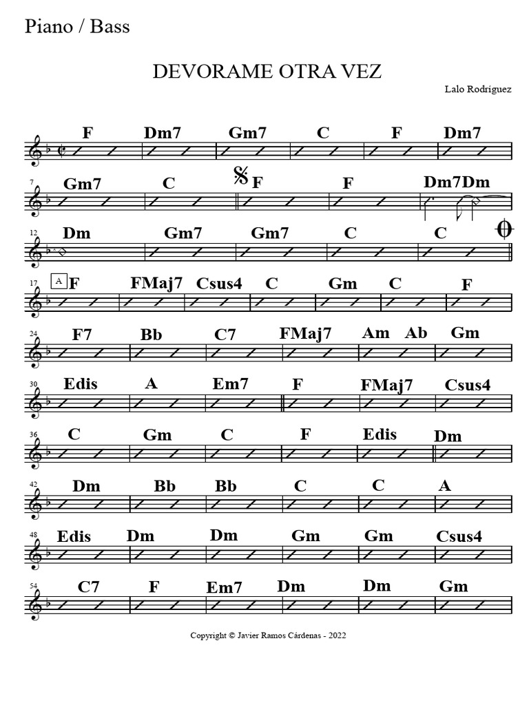Devorame Otra Vez - 004g Piano | PDF