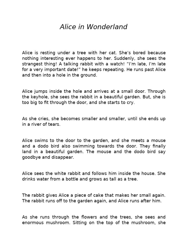 Alice's Adventure in Wonderland | PDF | Alice's Adventures In Wonderland
