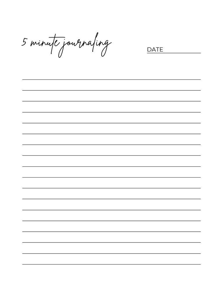 5 Minute Journaling Prompts Guide | PDF