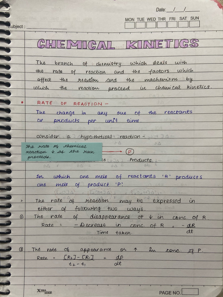 chemical kinetics 12 | PDF